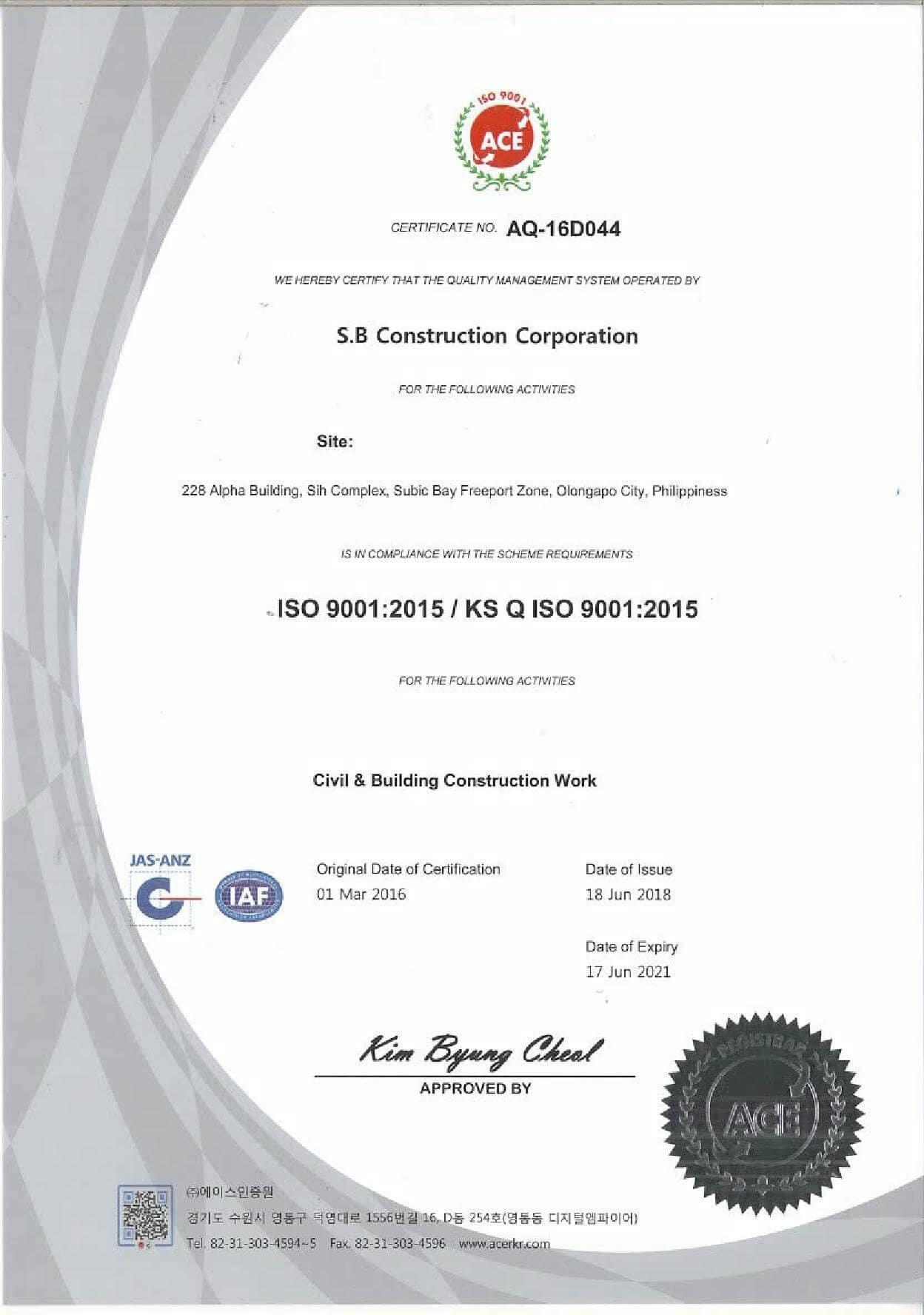 ABOUT US - SB Construction Corporation